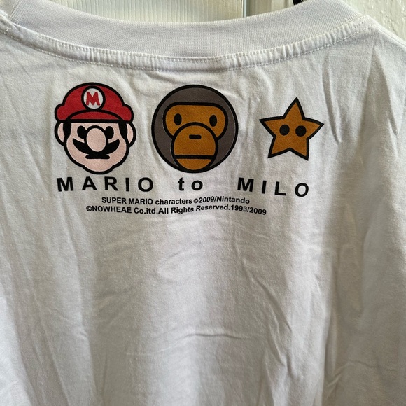Shirts | Rare 209 Super Mario Baby Milo By Bathing Ape With Sequins ...